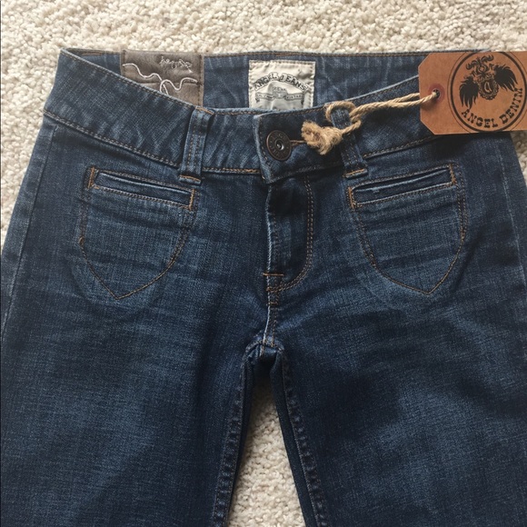 Angel | Jeans | Brand Nwt Angel High Rise Wide Leg Flare Jeans In Dark ...